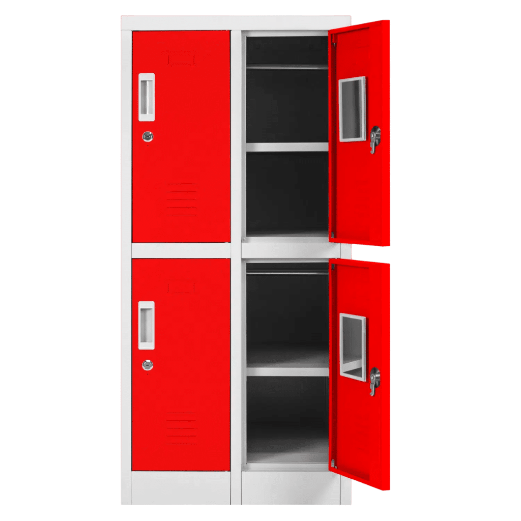 Locker Mini 4 Puertas Rojo | Grupo Sumar